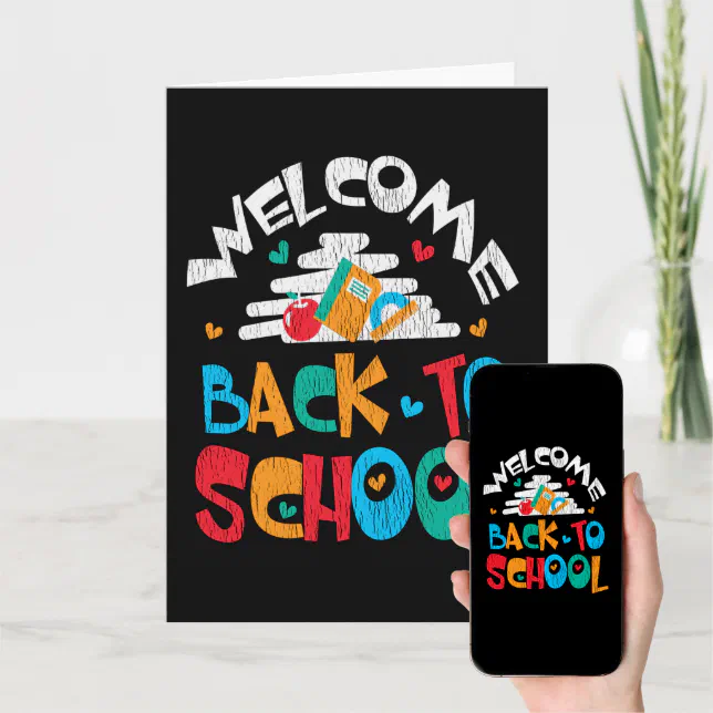 Welcome Back To School First Day of School Student Card | Zazzle