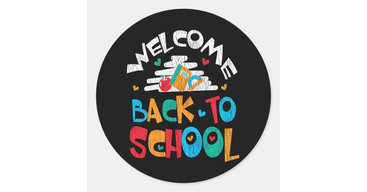 Welcome Back To School First Day of School Student Classic Round ...