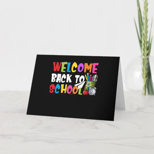 Welcome Back To School First Day of School Teacher Card | Zazzle