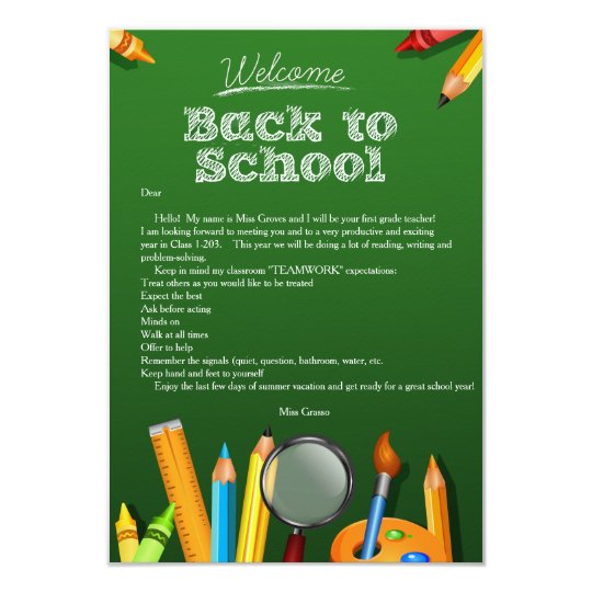 Welcome Back To School Notecard | Zazzle.com