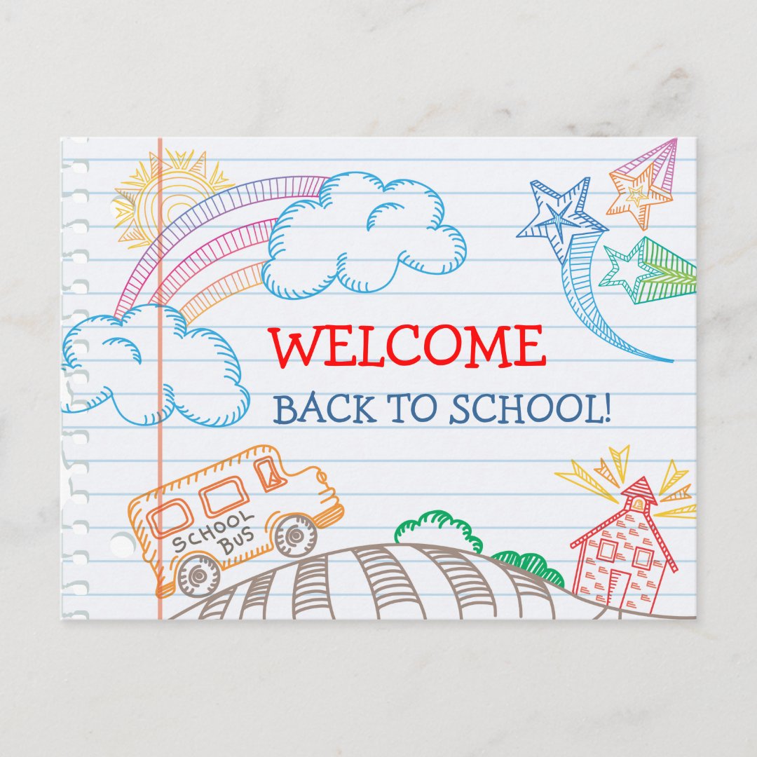 Welcome Back to School Postcard | Zazzle