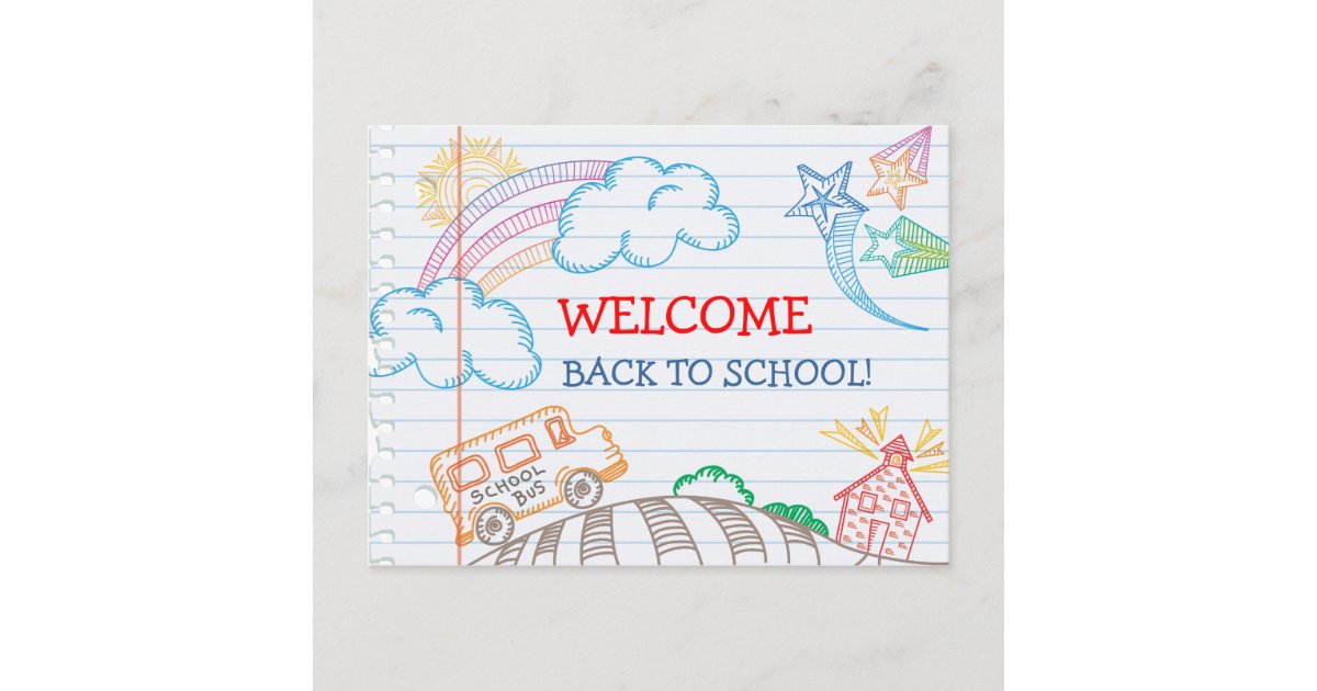 Welcome Back to School Postcard | Zazzle