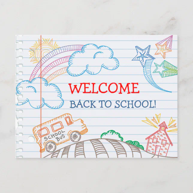 Welcome Back to School Postcard | Zazzle