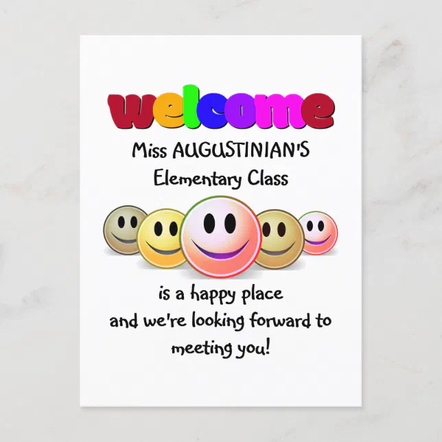 Welcome BACK TO SCHOOL Postcard | Zazzle