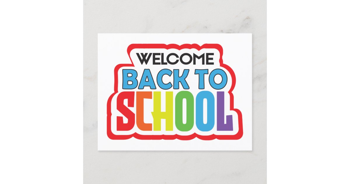Welcome Back to School Postcard | Zazzle