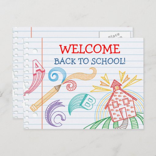 Welcome Back to School Postcard | Zazzle