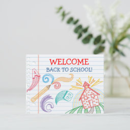 Welcome Back to School Postcard | Zazzle