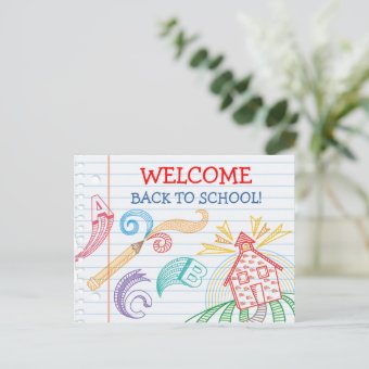 Welcome Back to School Postcard | Zazzle