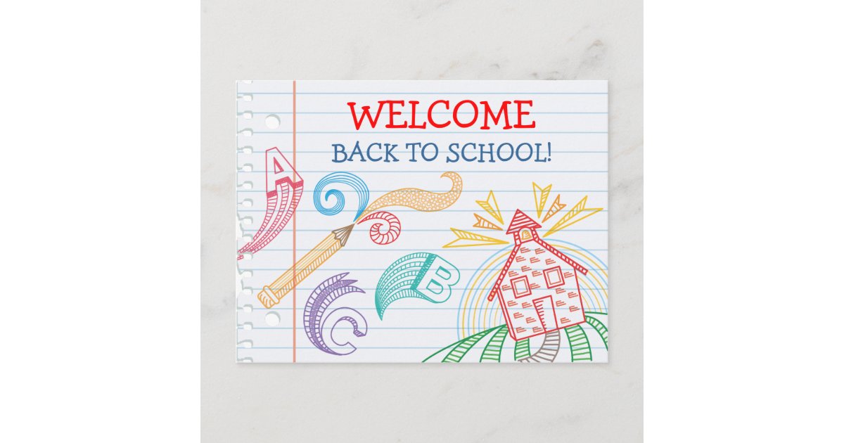 Welcome Back to School Postcard | Zazzle