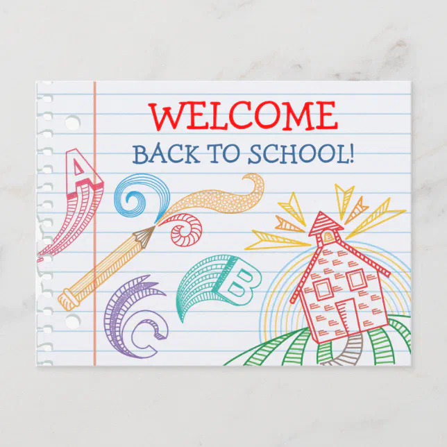 Welcome Back to School Postcard | Zazzle