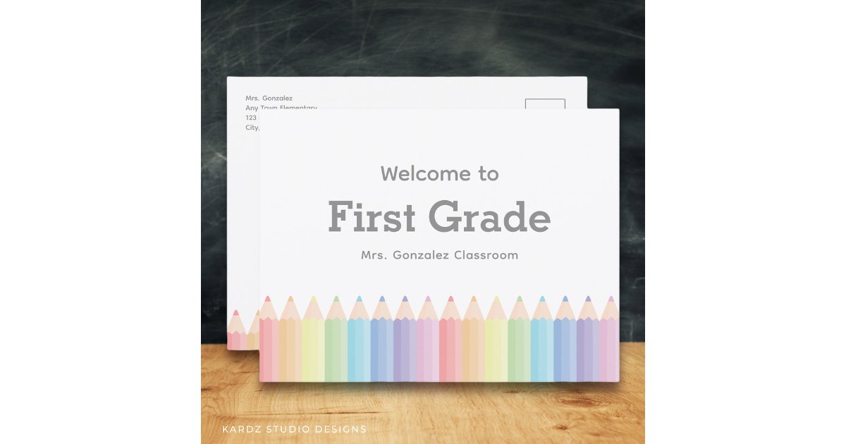 Welcome Back to School Postcard Template | Zazzle
