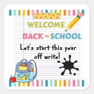 Welcome Back To School Stickers | Zazzle