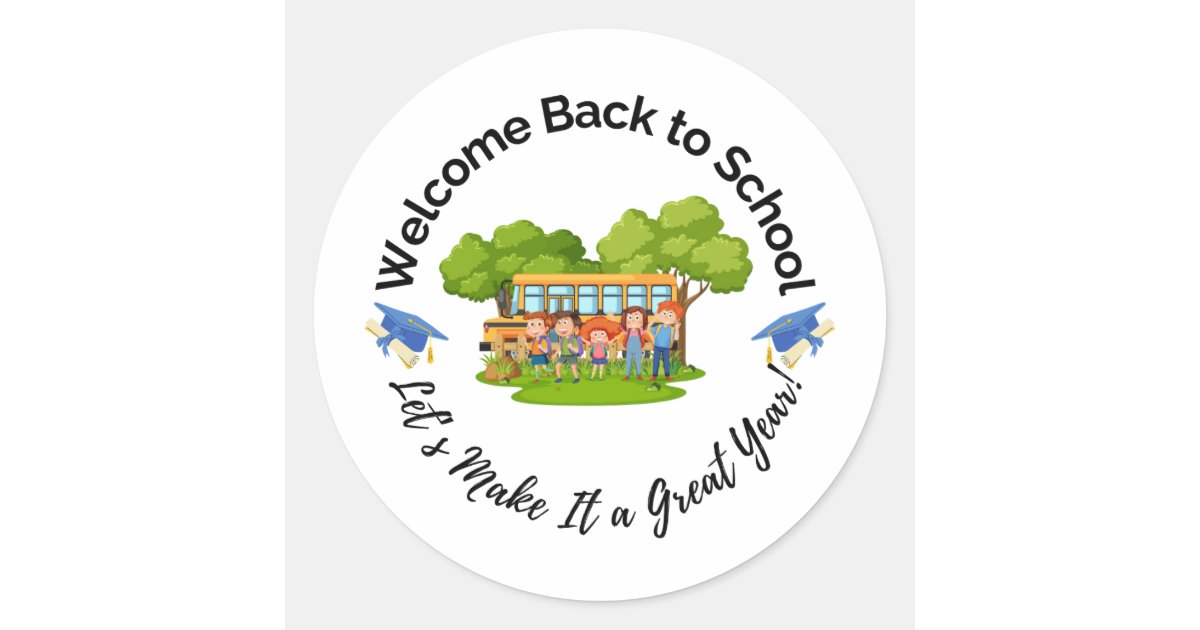 Welcome Back to School Sticker | Zazzle