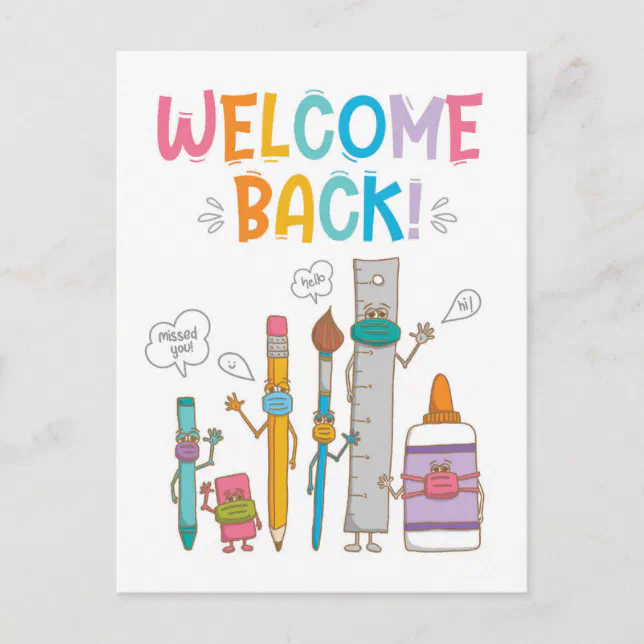 Welcome Back (vertical) - Postcard | Zazzle