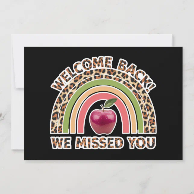 Welcome Back We Missed You Teacher Back To School Invitation | Zazzle
