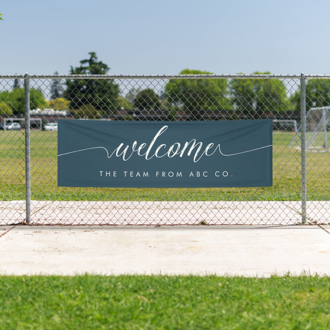 Welcome Banner Poster Vinyl Custom Announcement | Zazzle