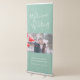 Welcome banner script personalized photo green | Zazzle
