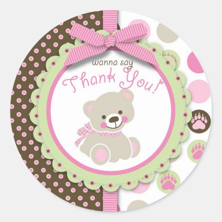 Welcome Bear Girl TY Sticker | Zazzle