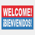 Welcome Bienvenidos English and Spanish Sign | Zazzle