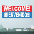 Welcome Bienvenidos English Spanish Banner | Zazzle
