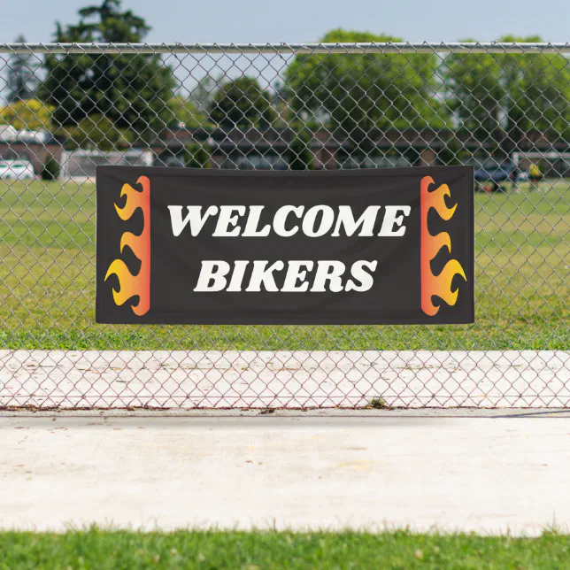 Welcome Bikers Motorcycle Event Banner | Zazzle