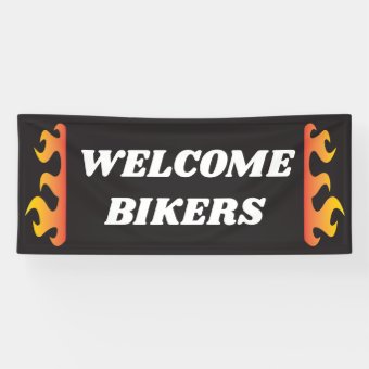 Welcome Bikers Motorcycle Event Banner | Zazzle
