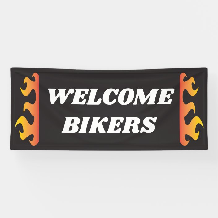 Welcome Bikers Motorcycle Event Banner | Zazzle.com
