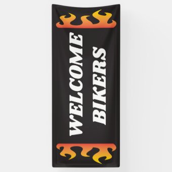 Welcome Bikers Motorcycle Event Banner | Zazzle