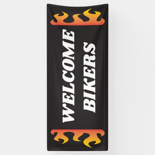 Welcome Bikers Motorcycle Event Banner | Zazzle