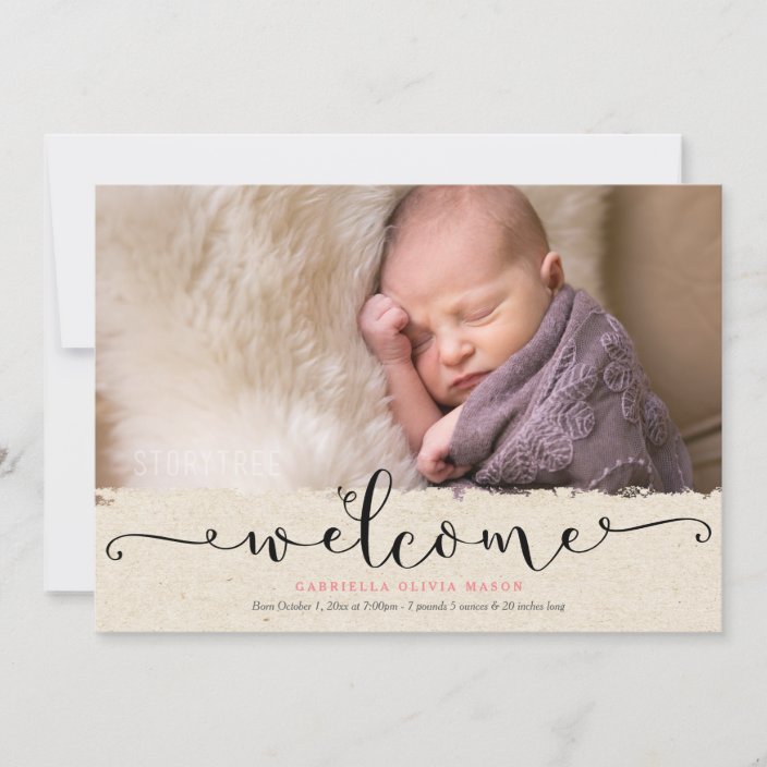 Welcome Birth Announcement | Zazzle.com