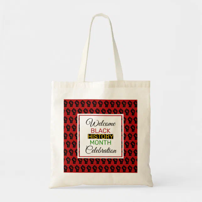 WELCOME Black History Month Celebration Favors Tote Bag | Zazzle