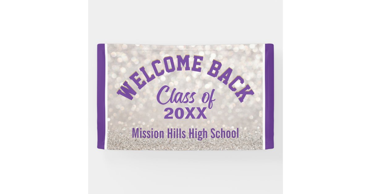 Welcome Bling! Custom Class reunion banner | Zazzle