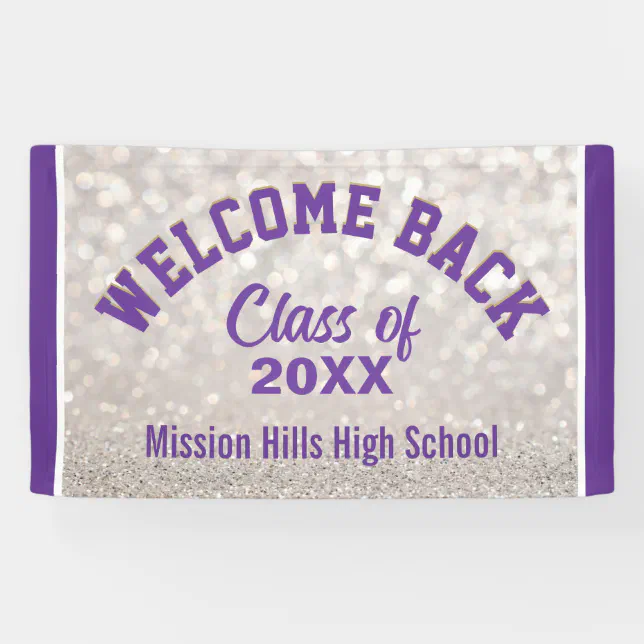 Welcome Bling! Custom Class reunion banner | Zazzle