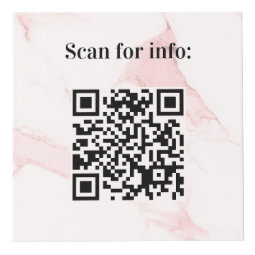 Welcome business logo QR codes marble info table Cube | Zazzle