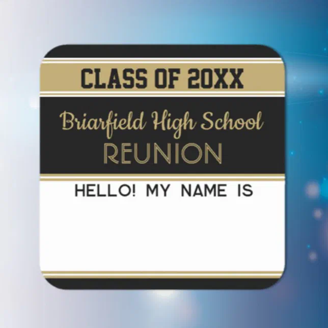 Welcome! Class Reunion Matte name tag Sticker | Zazzle
