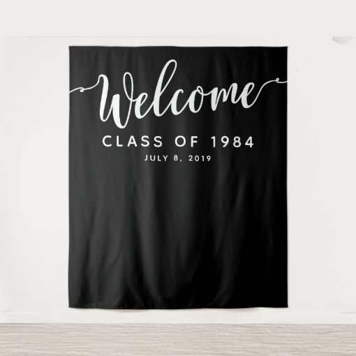 Welcome class reunion Photo Booth backdrop banner | Zazzle