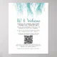 Welcome contactless QR code guest register palm Poster | Zazzle