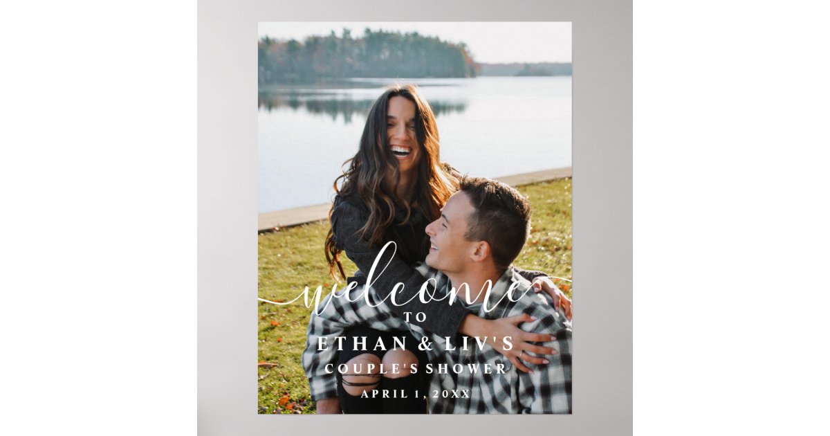 Welcome Couple's Shower Photo Wedding Sign | Zazzle