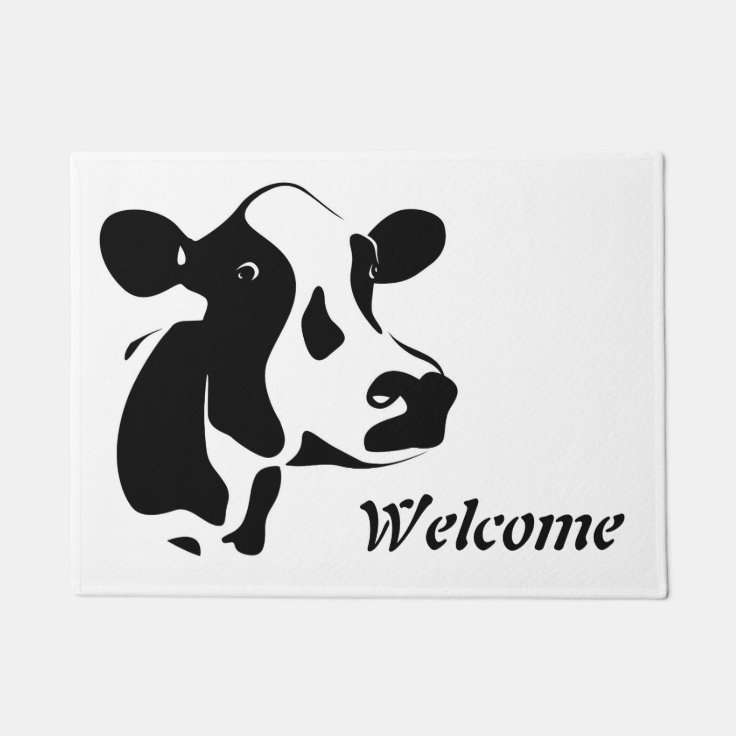 Welcome Cow Door Mat | Zazzle
