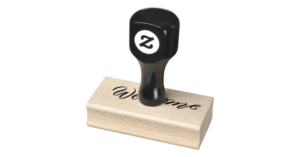 WELCOME craft Personalized rubber stamp | Zazzle