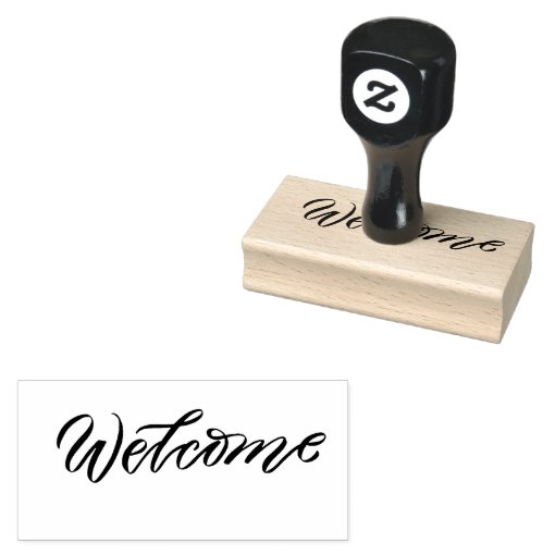 WELCOME craft Personalized rubber stamp | Zazzle