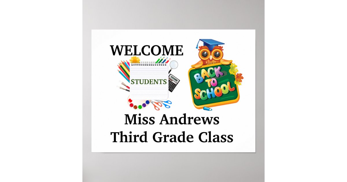 Welcome Custom Class Poster | Zazzle