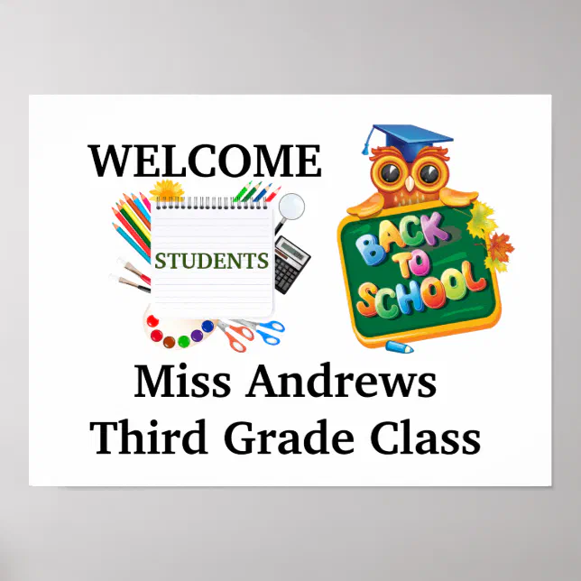 Welcome Custom Class Poster | Zazzle
