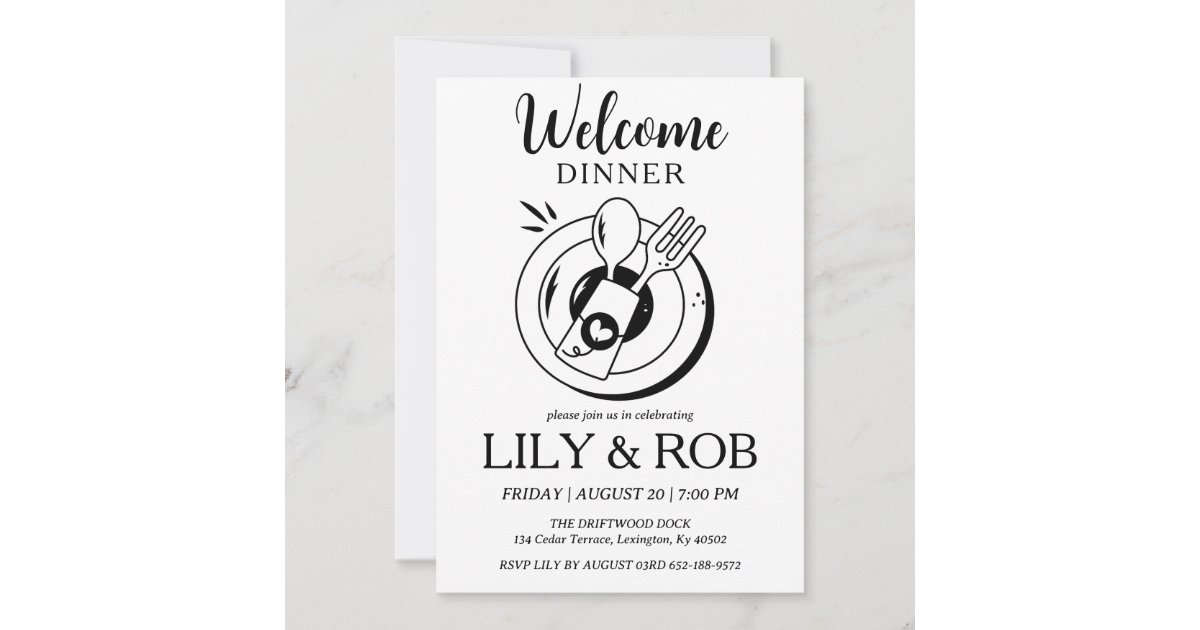 welcome dinner invitation | Zazzle