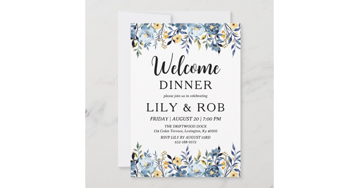 welcome dinner invitation | Zazzle