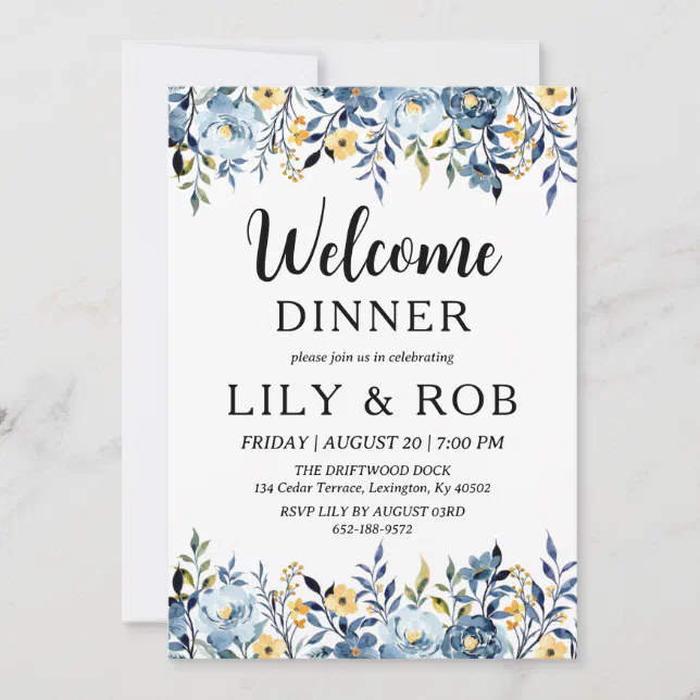 welcome dinner invitation | Zazzle
