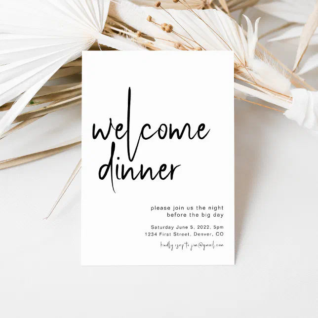 Welcome Dinner Rehearsal Dinner Invitation | Zazzle