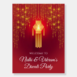 Welcome Diwali signs & Welcome Diwali Party signs | Zazzle
