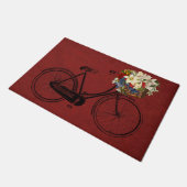 welcome door mat red bicycle bike | Zazzle