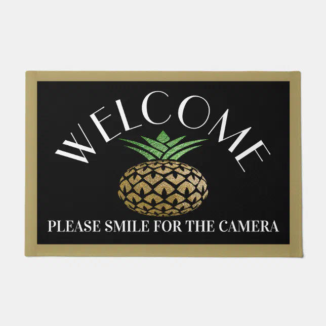 Welcome Door Mat - Smile for the Camera | Zazzle